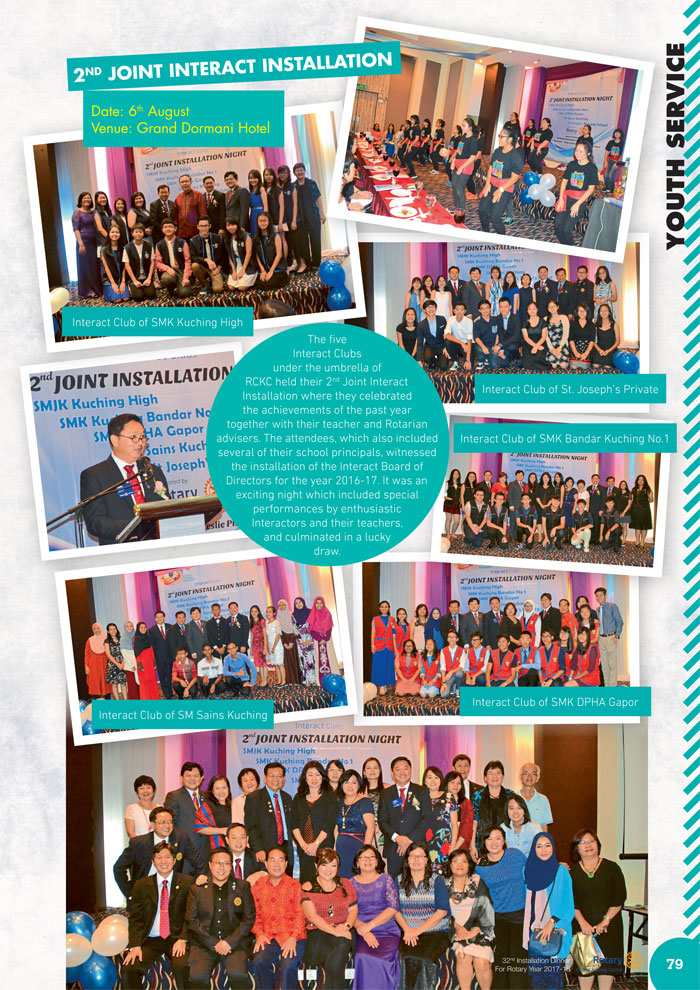 2nd Joint Interact installation | Rotary Club of Kuching Central